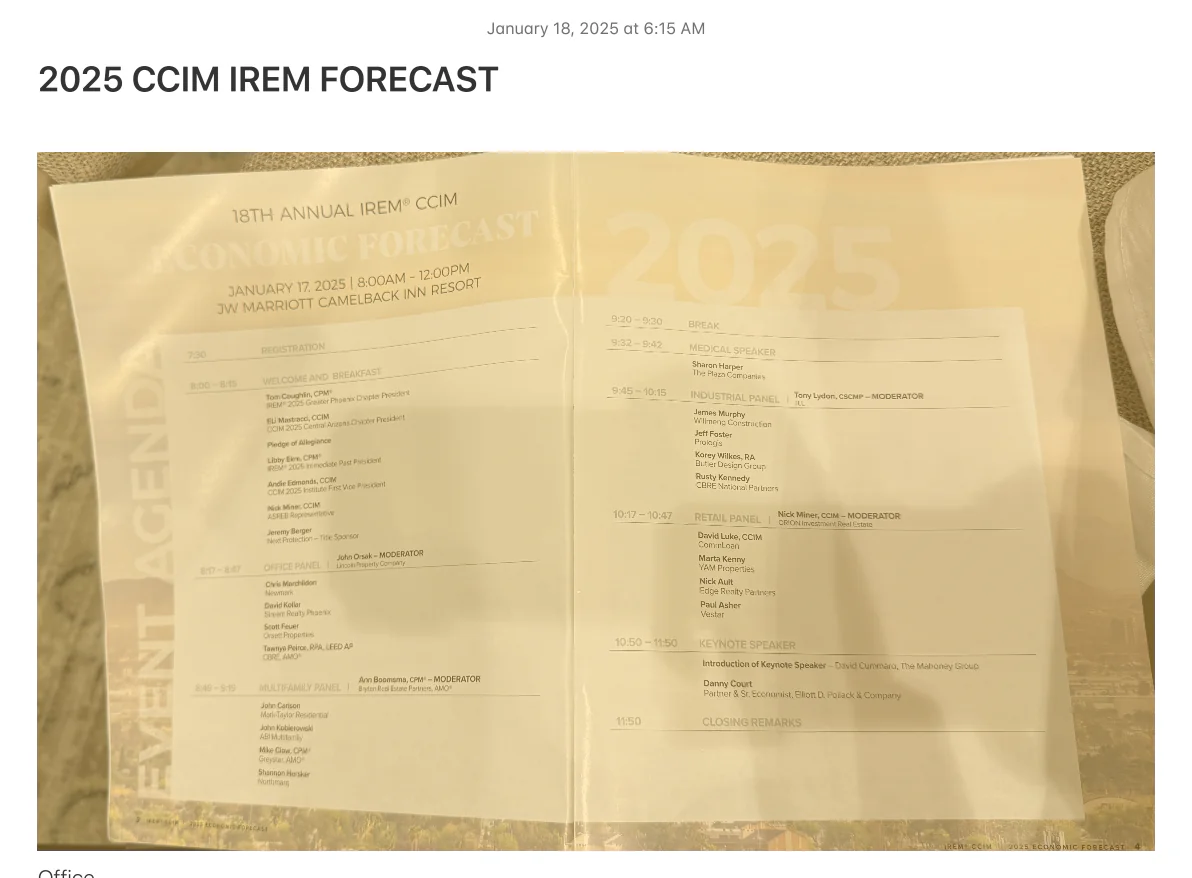 Phoenix Commercial Real Estate Market Update: 2025 Outlook Observations ...